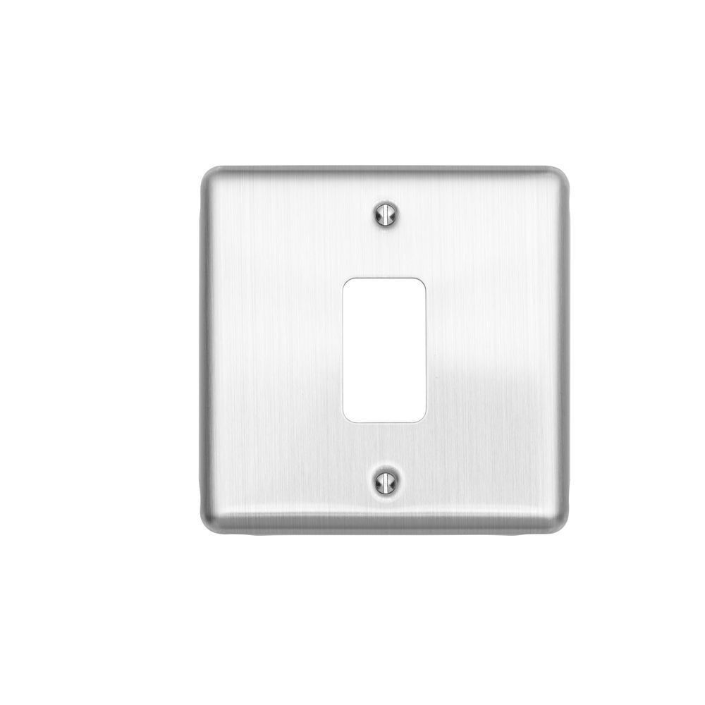 Eurolite 1 Gang Grid Plate Enhance Satin - EN-G1SS - Steel Grid Plates