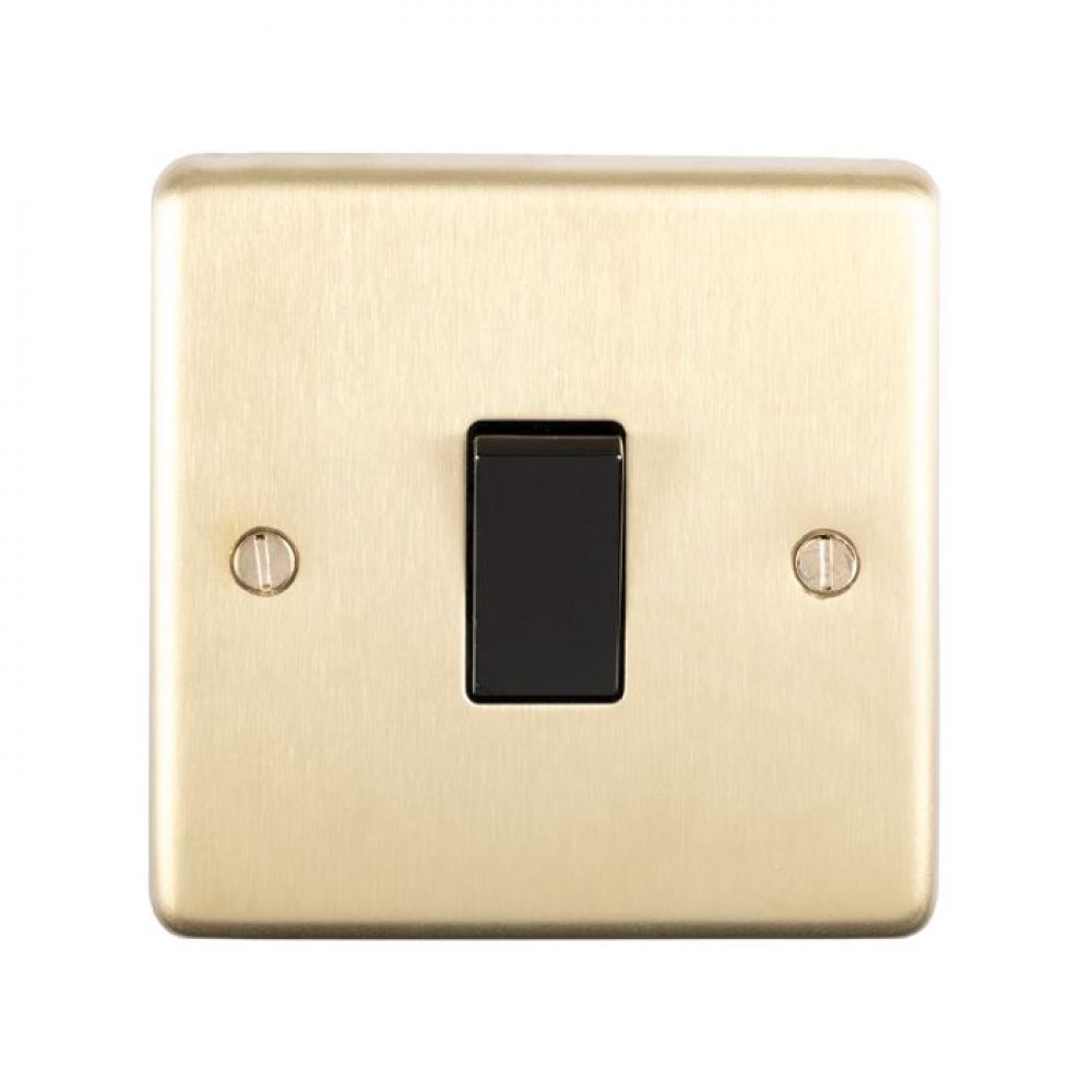 Satin Brass Light Switch | 2 Way, 10A | Stainless Steel range by ...