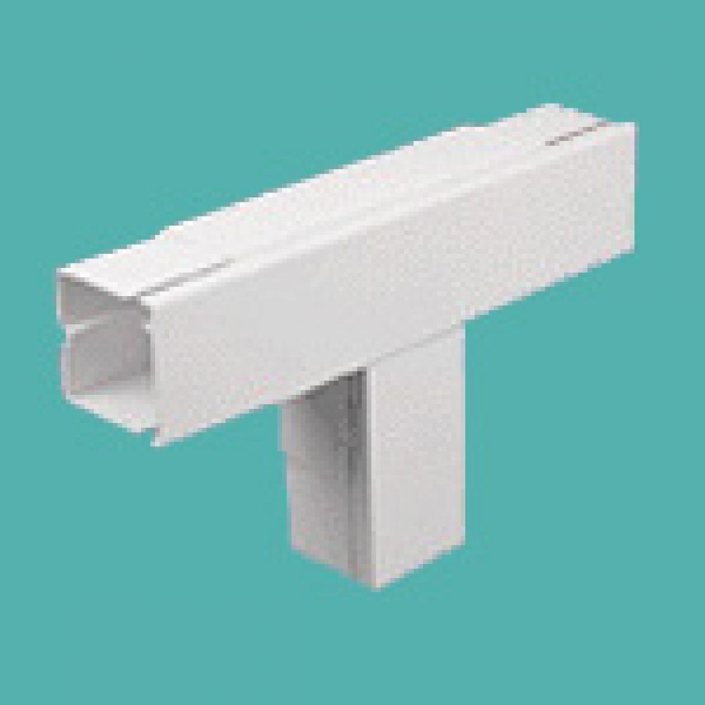 White PVC Maxi Trunking Flat Tee, 150 x 150mm - PVC Maxi Trunking and ...